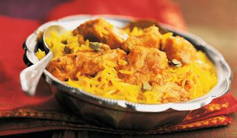 Butter chicken et riz pilaf surgelés Picard