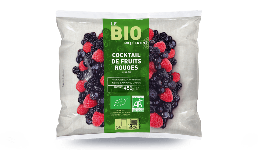 Cocktail de fruits rouges bio surgelés - Les fruits - Picard