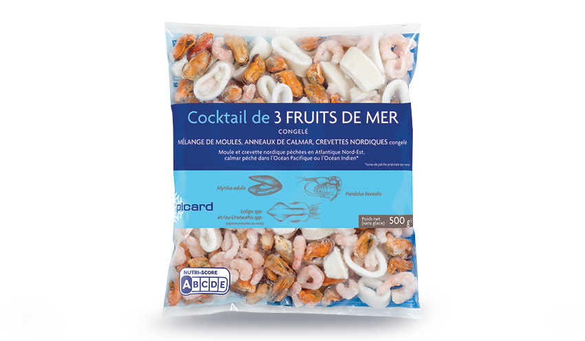 Cocktail de 3 fruits de mer surgelés Picard