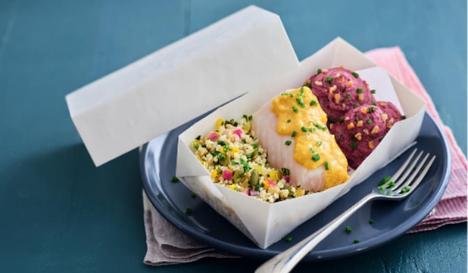 Merlu blanc MSC, boulghour, purée aux carottes surgelés Picard