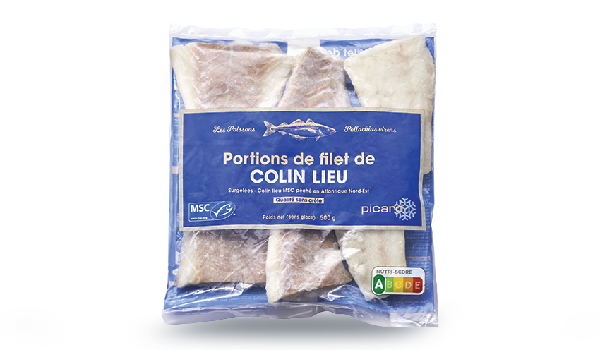 Portions de filet colin lieu MSC, 4 à 6 pièces surgelés Picard