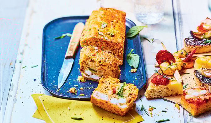 Mini-cake chèvre tomate courgette (à trancher) surgelés Picard